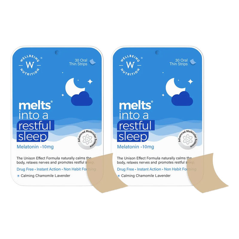 Buy Wellbeing Nutrition Melts Restful Sleep, For Natural Sleep Cycle ...