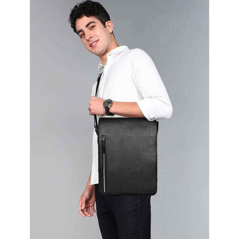 Buy Sassora Premium Leather Men's Office Sling Bag (L) Online