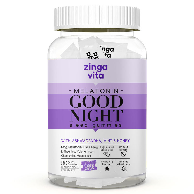 Buy Zingavita Melatonin 5mg Good Night Sleep Gummies Online