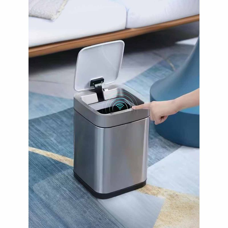 Buy Savya Home Stainless Steel Automatic Dustbin 10L Silver Online