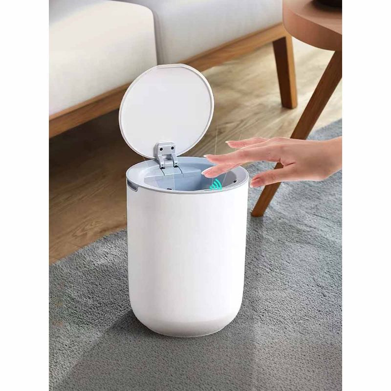 Buy Savya Home Automatic Dustbin Plastic 8L White Online