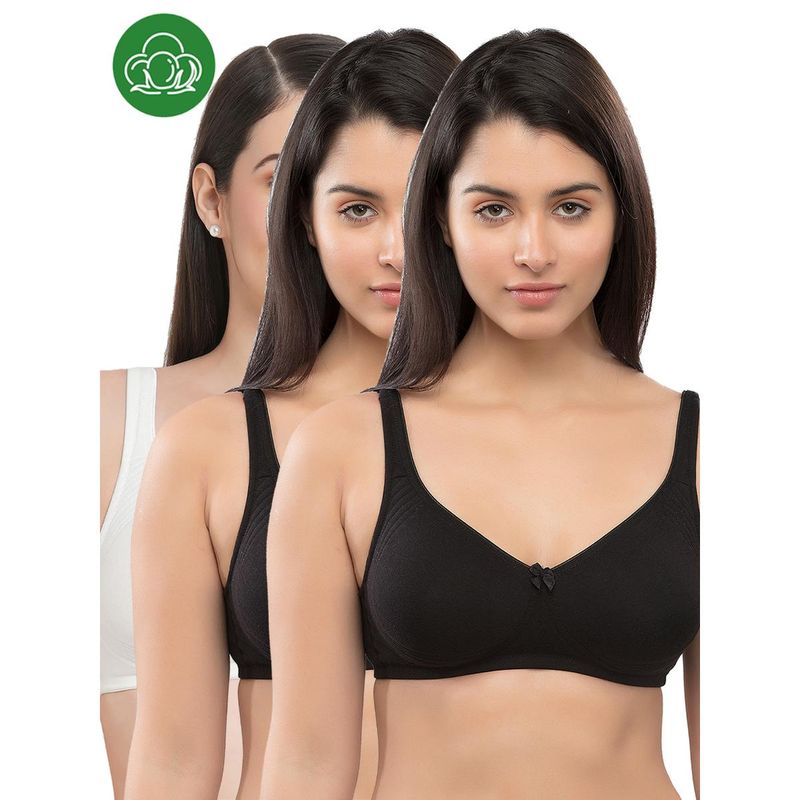 Buy Inner Sense Organic Cotton Antimicrobial Seamless Side Support Bra (Pack of 3) Online