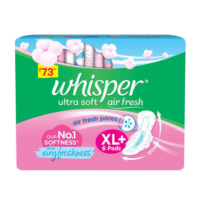 Whisper Ultra Soft XL+ 6s Sanitary Pads for Women: Buy Whisper Ultra ...