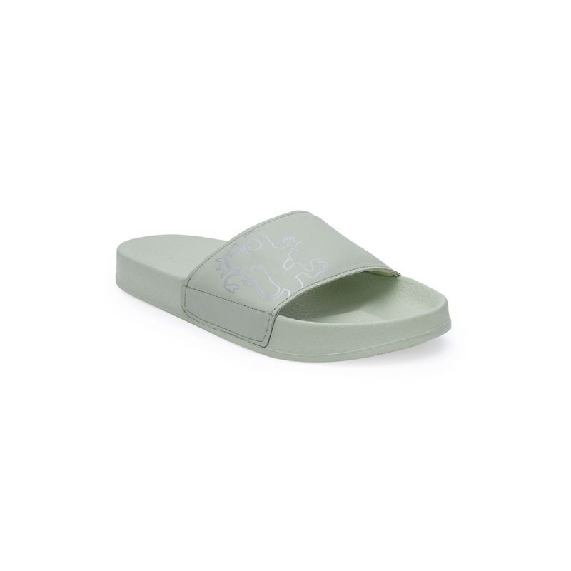 Buy Red Tape Printed Green Sliders Online