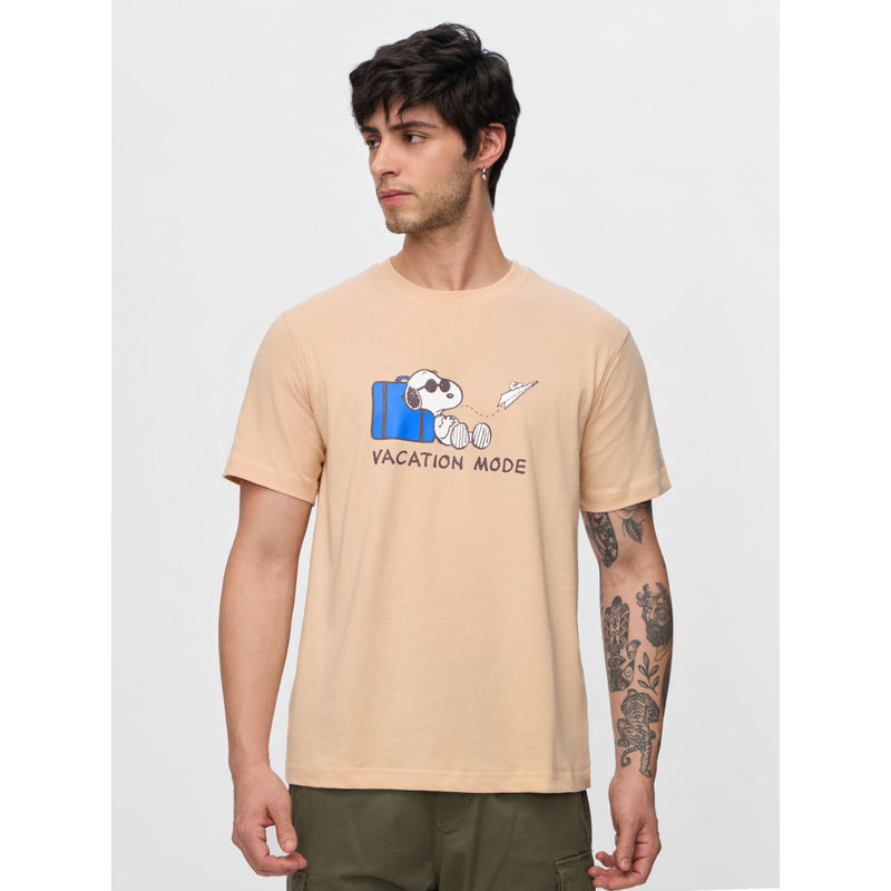 Buy The Souled Store Official Peanuts : Airplane Mode On Men T-Shirt Online