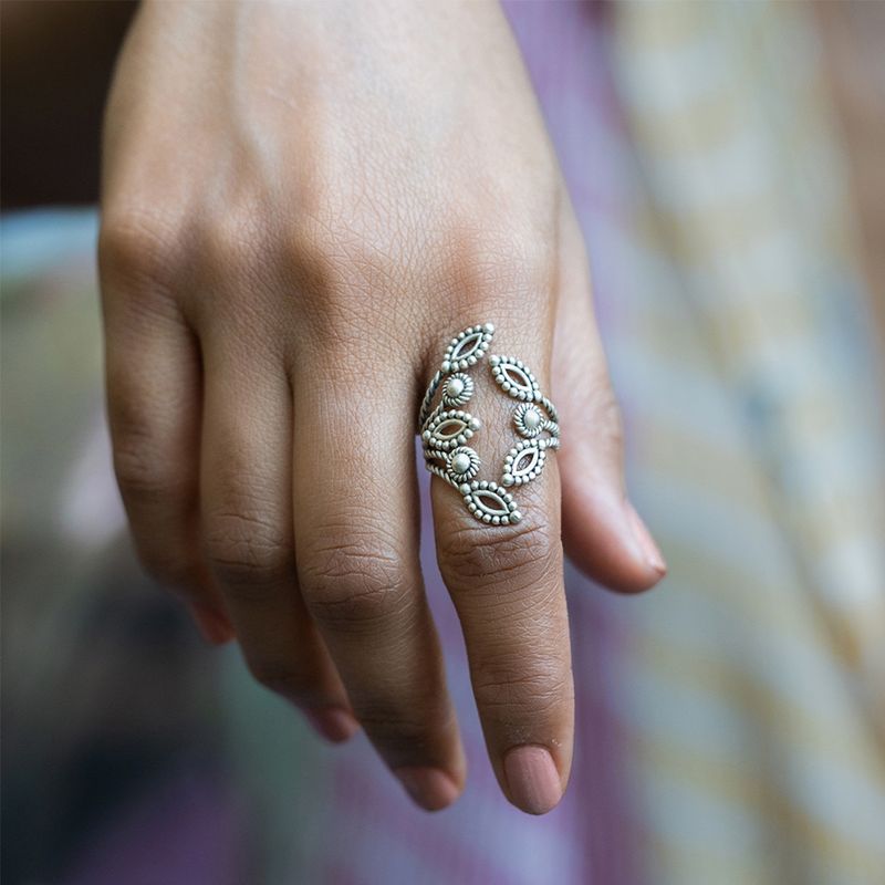 Buy Shaya by CaratLane Fascination Ring in Oxidised 925 Silver Online