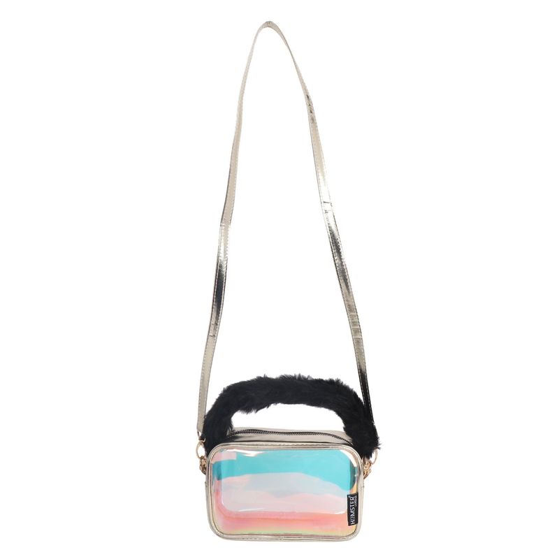 Buy Hamster London Fur Handle Sling Bag Gold (M) Online