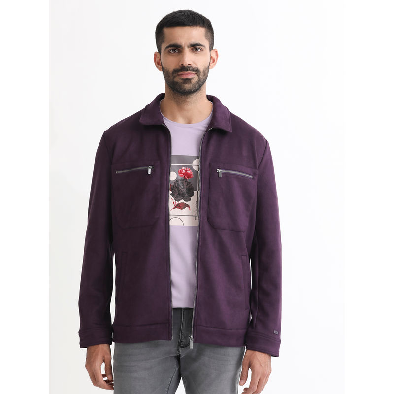 Buy Rare Rabbit Bax Primary Purple Solid Jacket Online
