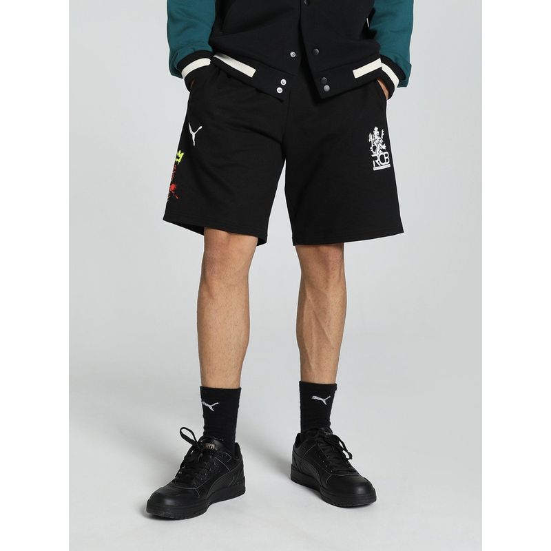 Buy Puma X Rcb Graphic Mens Black Shorts Online