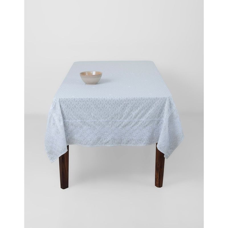 Buy Fabindia Natural Bhrithi Cotton Chikankari Table Cover Online