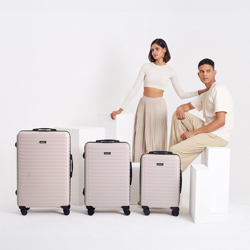 Buy Assembly Luggage Trolley Set of 3- 28, 24 & 20 inch- Desert Ivory ...
