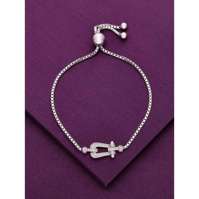 Buy Kai Jewel Sterling Silver Forever Anchored Diamond Adjustable ...