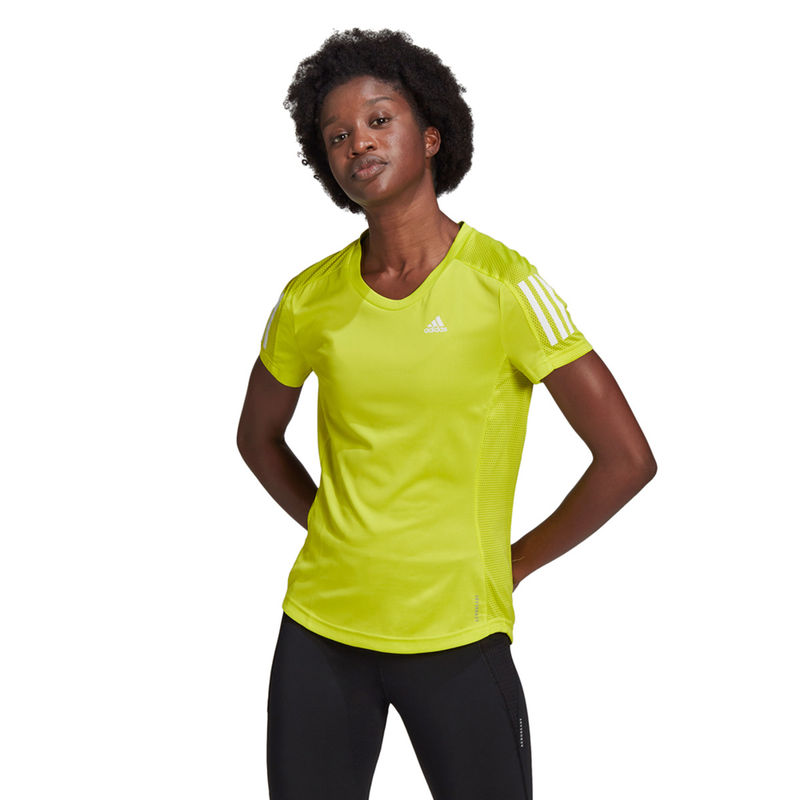 Buy adidas Own The Run Tee Yellow Running T-shirt Online