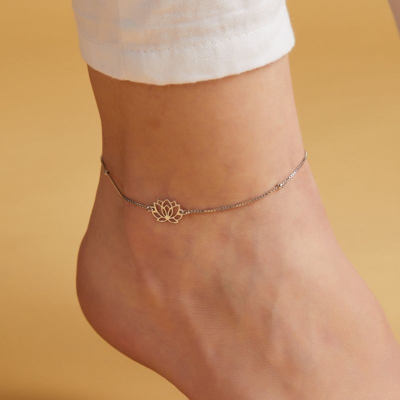 Buy Zavya Lotus 925 Sterling Anklet Online