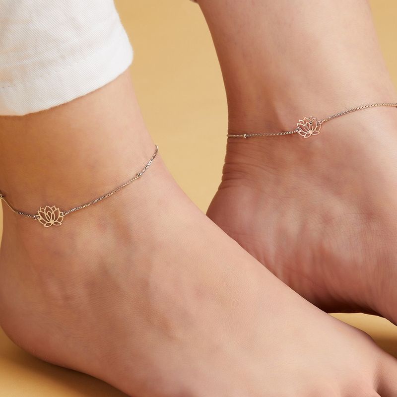 Buy Zavya Lotus 925 Sterling Anklets Online