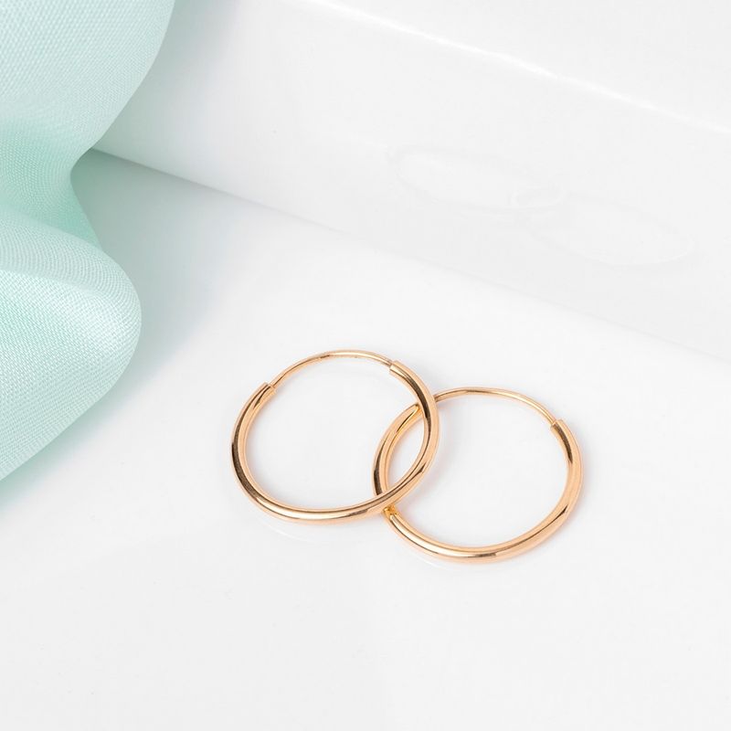 Buy Zavya Gold Plated 925 Sterling Silver Hoops Online