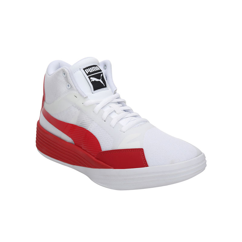 Buy Puma Clyde All-pro Team Mid Unisex White Basketball Shoes Online