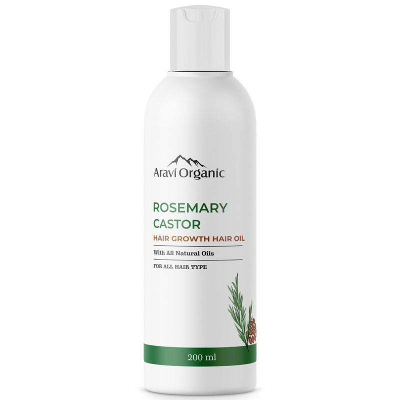Aravi Organic Rosemary Helthy Hair Growth Oil With Castor For Hair Growth Hair Fall Control 