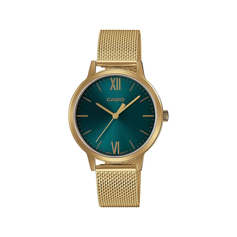 Buy Casio A1788 Enticer Ladies Gold Mesh Band(ltp-e157mg-3adf ) Analog ...
