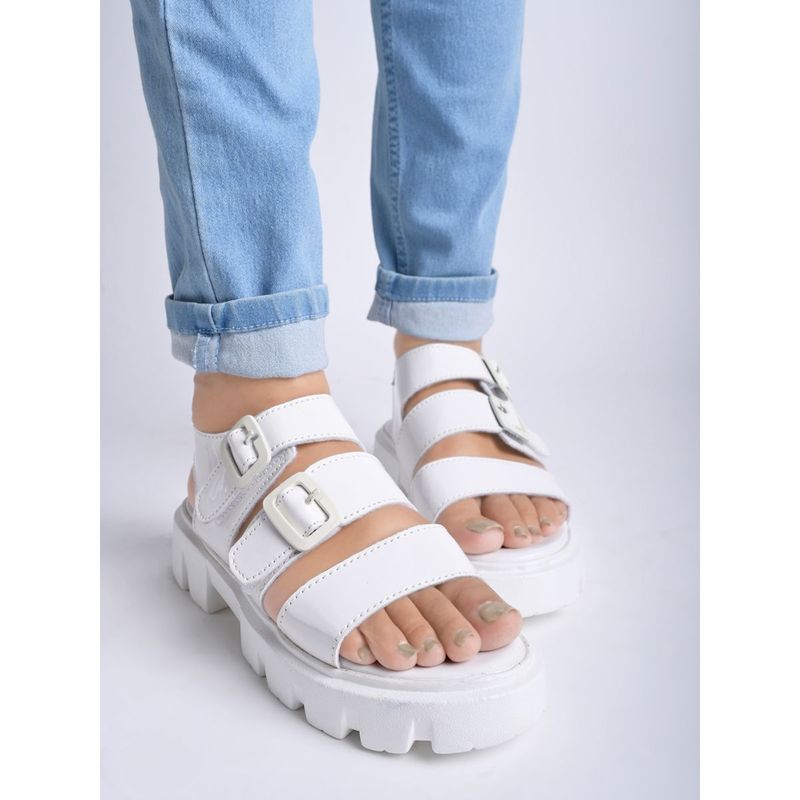 Buy Shoetopia Smart Casual White Sandals for Women & Girls Online