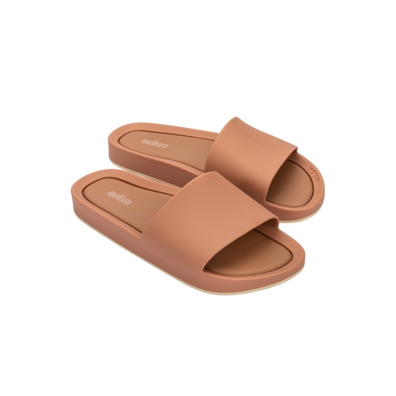 Buy Melissa Beach Slide Ad Beige Yellow Beige Solid Sliders Online
