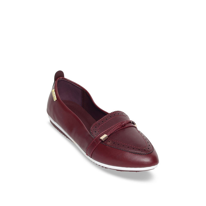 Buy Monrow Denise Maroon Ballet Flats Online
