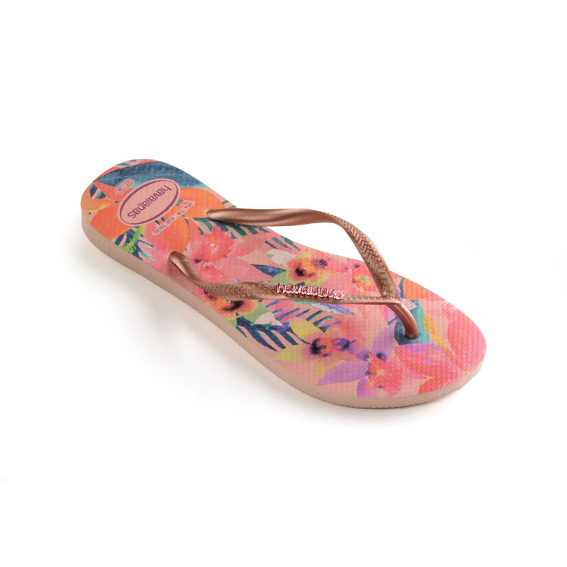 Buy Havaianas Pink Sandalias Slim Tropical FC Flipflops - EURO 35-36 Online