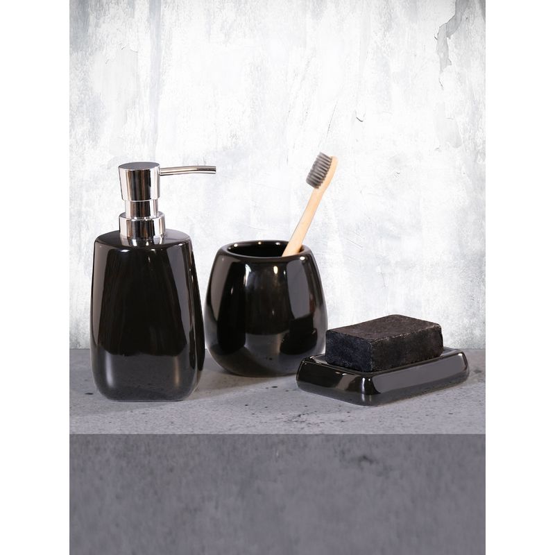 Buy OBSESSIONS Black Ceramic Luxury Bathroom (Set of 3) Online