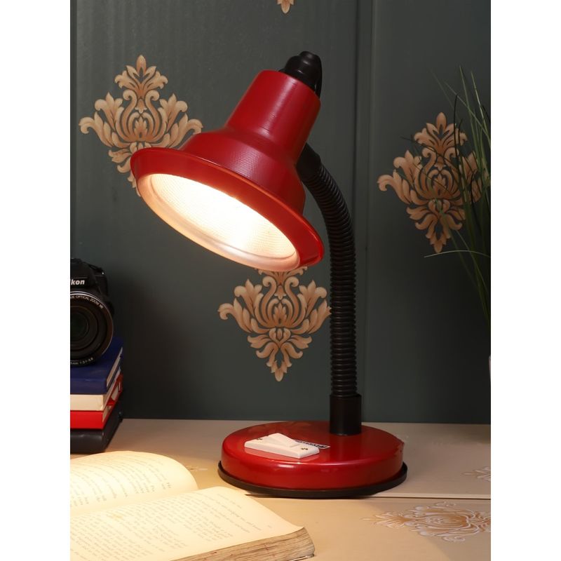 Buy MFD HOME FURNISHING Stylish Max Red Table Lamp With Pen Stand ...