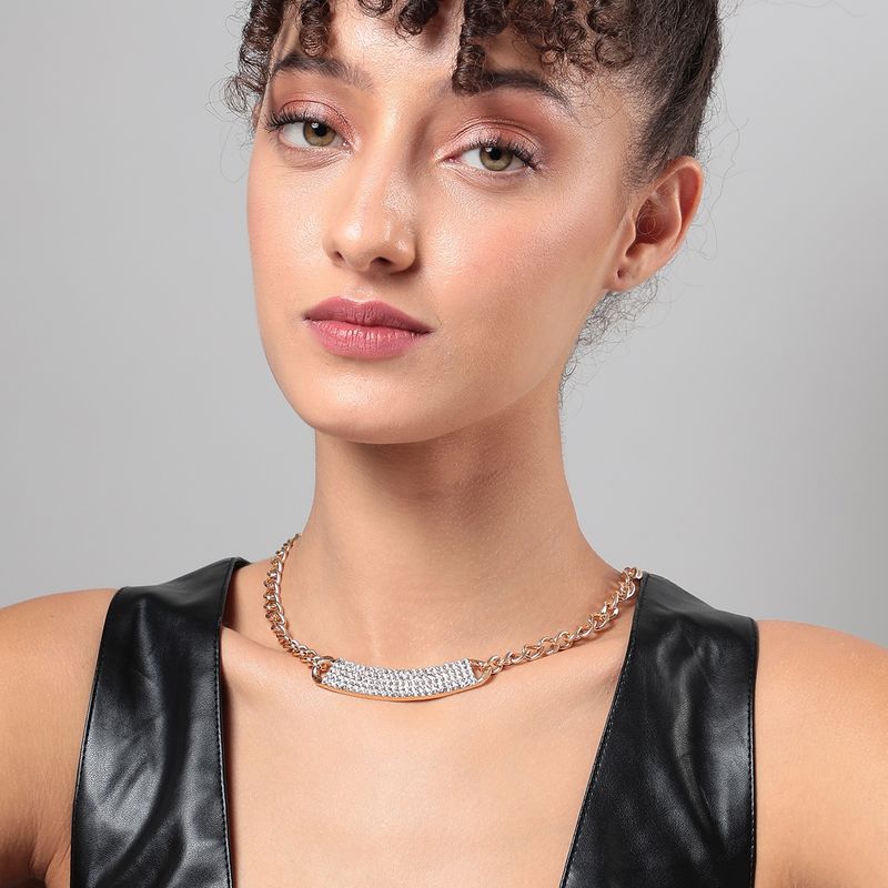 Buy SOHI Women Crystal Cluster Chain link Necklace Online