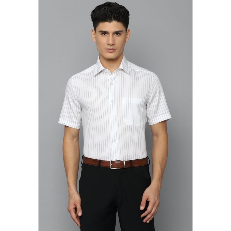 Buy Louis Philippe Stripes White Shirt for Men Online