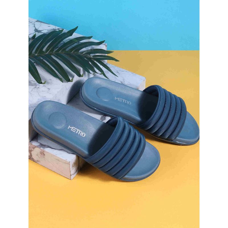 Buy Metro Women Blue Sliders Online