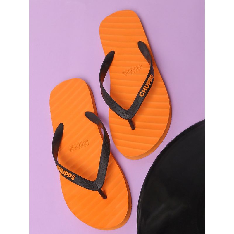 Buy Chupps Banana Leaf Orange Flip Flops Online