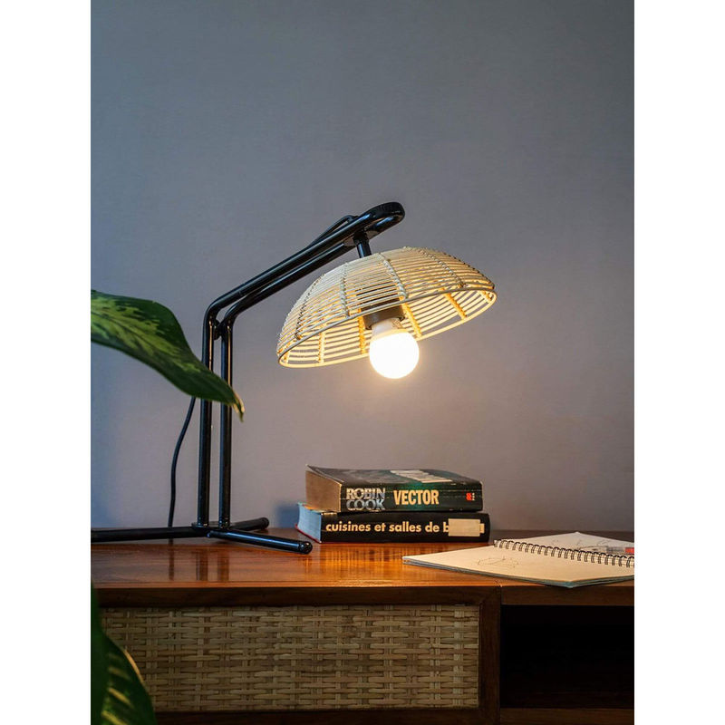 Buy Freedom Tree Raffin Rattan/Wicker Neutral Table Lamp Online