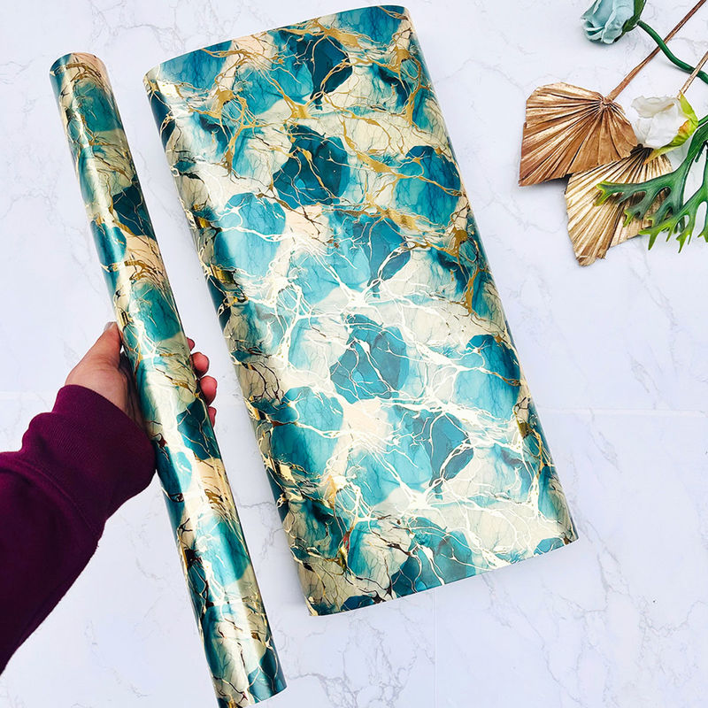 Buy The Big Trove Green Marble Gift Wrapping Paper (Pack of 5) Online