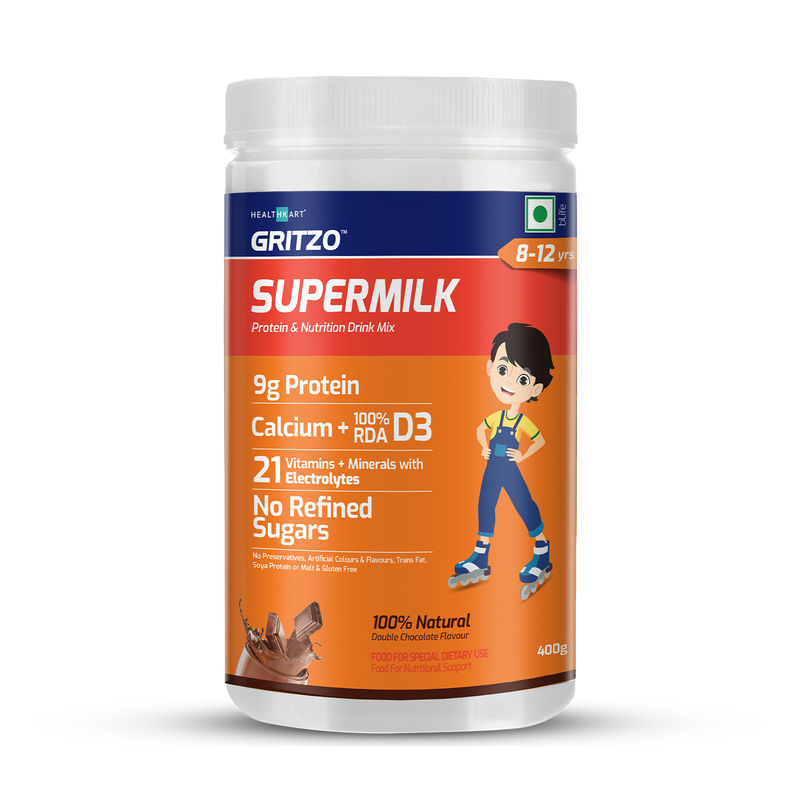 Buy Gritzo Supermilk 8-12y - Natural Double Chocolate Flavour Online