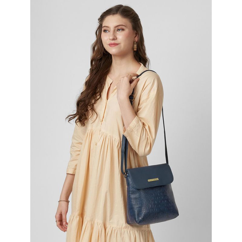 Buy Caprese Women Pupa Navy Blue Large Crossbody Sling Bag Online