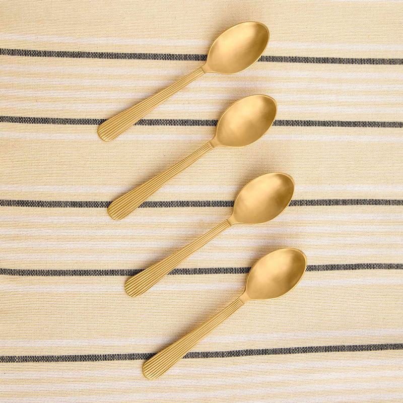 Buy Ellementry Celestial Brass Table Spoon (Set of 4) Online