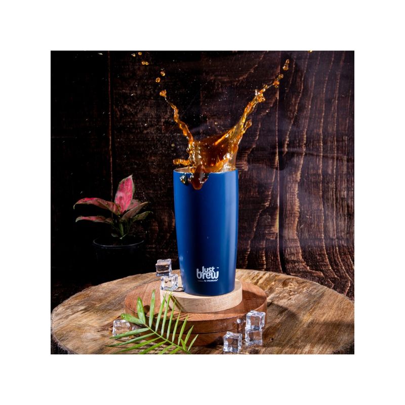 Buy Gibox Just Brew Vacuum Insulated Tumbler (Blue), 640ml Double Wall ...