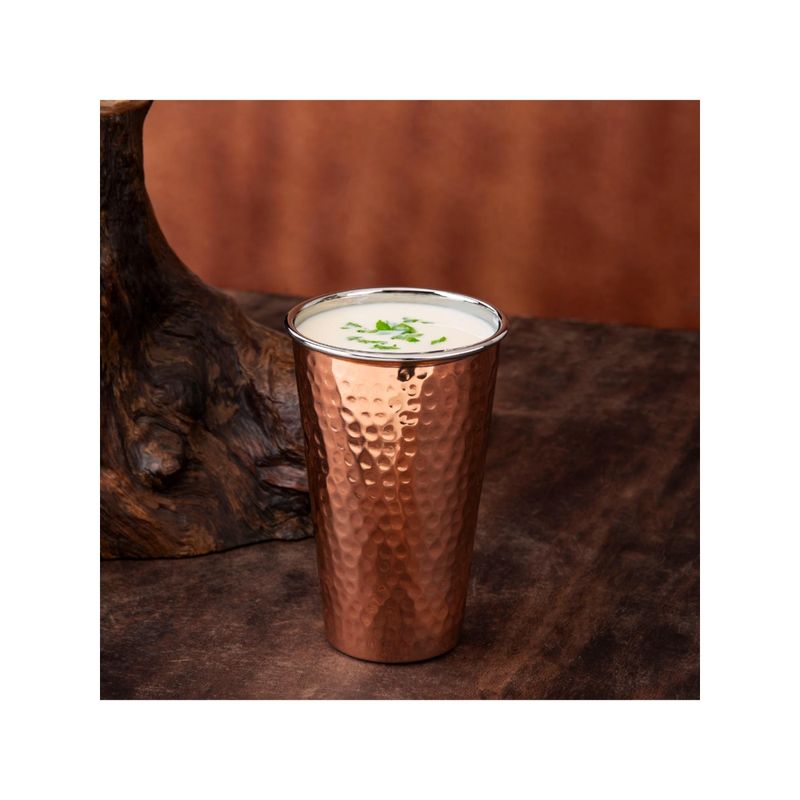Buy Gibox Hammered Copper Double Wall Lassi Glass Indiana Pitcher Fancy ...