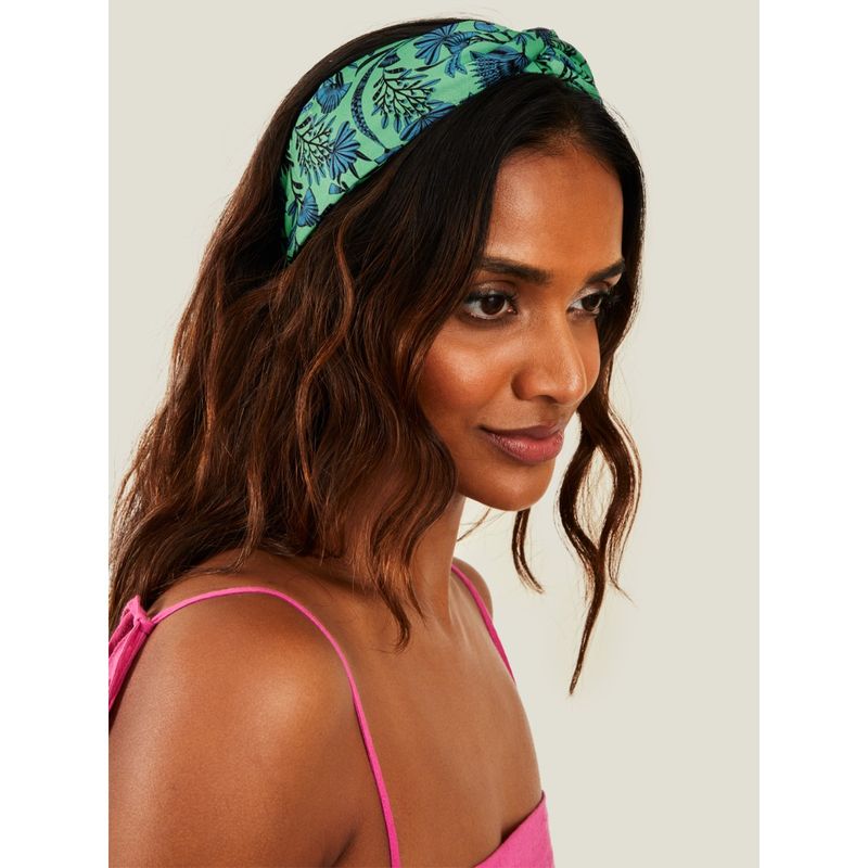 Buy Accessorize London Women Green Jungle Knot Hairband Online