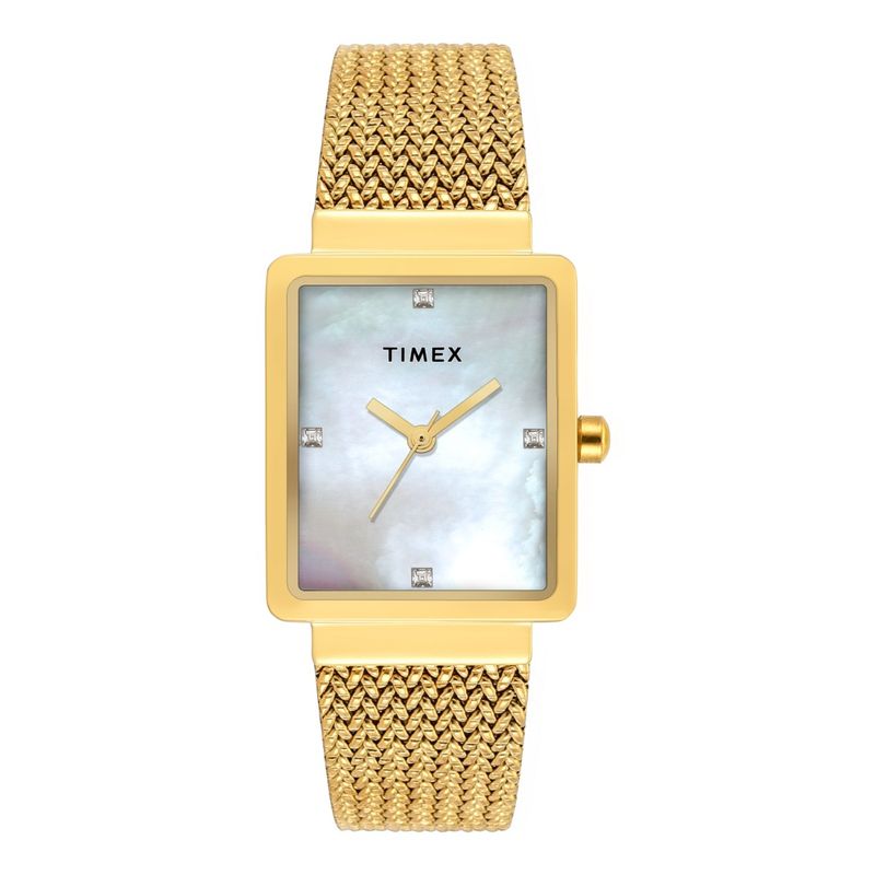 Buy Timex Women White Rectangular Dial Analog Watch - TWEL20703 (M) Online