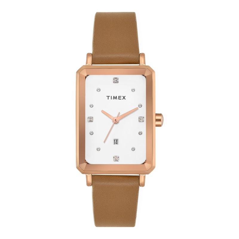 Buy Timex Women White Rectangular Dial Analog Watch - TWEL20800 (M) Online