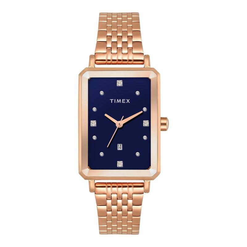 Buy Timex Women Blue Rectangular Dial Analog Watch - TWEL20803 (M) Online