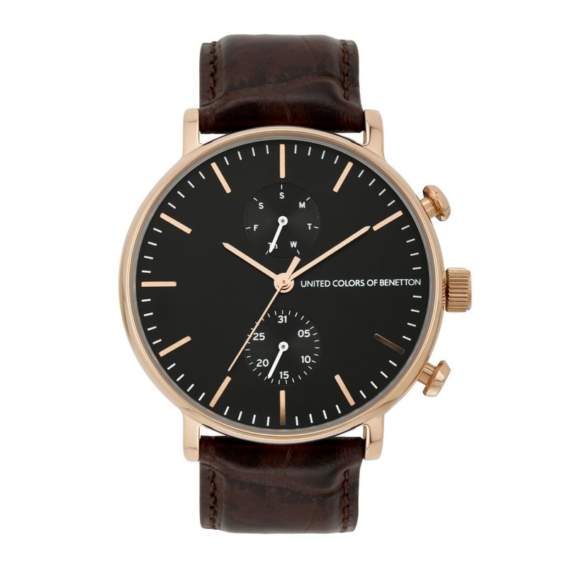 Buy United Colors of Benetton Men Signature Black Round Dial Analog ...