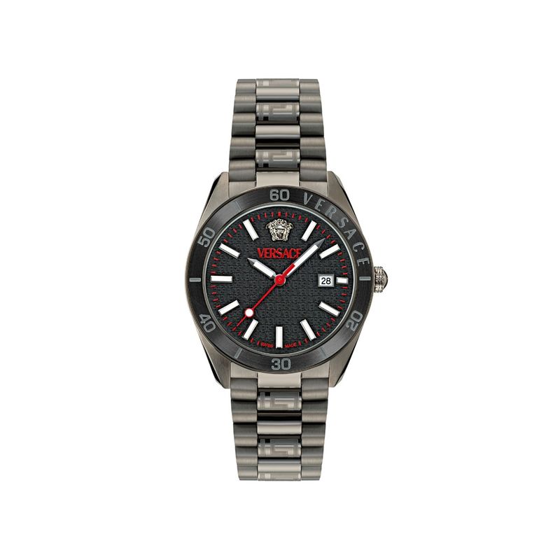 Buy Versace Men Timeless V Dome Black Round Dial Analog Watch ...