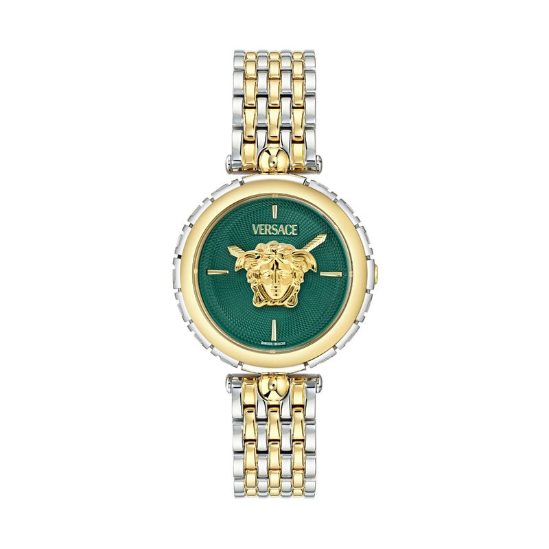 Buy Versace Women Medusa Heritage Green Round Dial Analog Watch ...