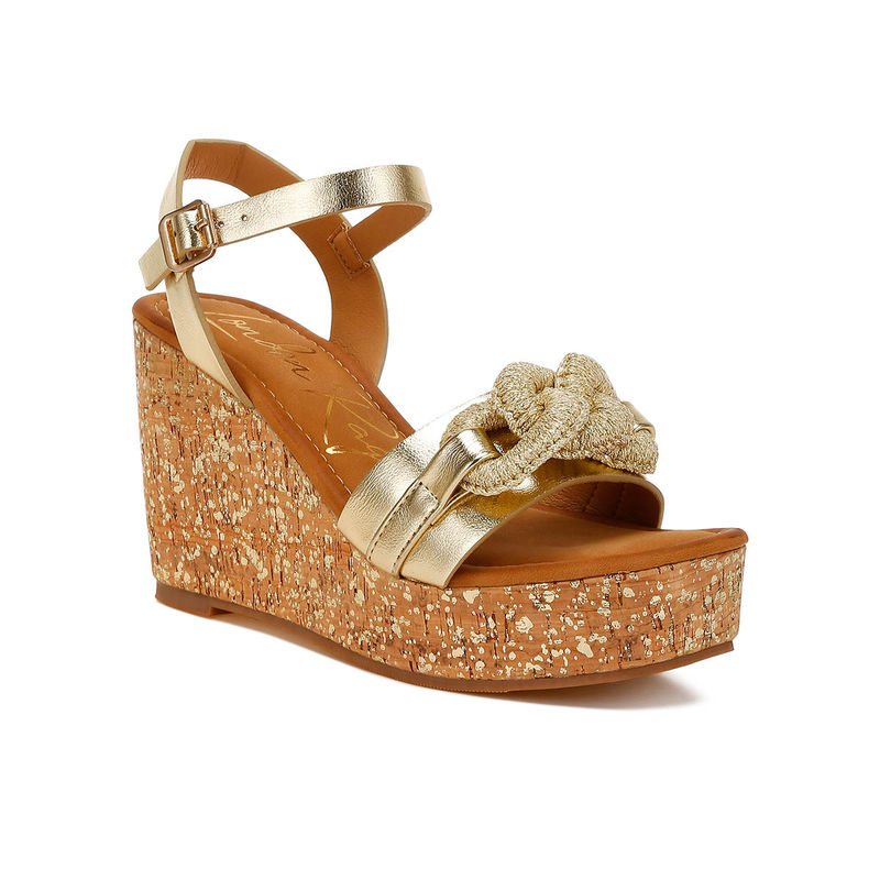 Buy London Rag Gold Chain Link Detail Wedges Online