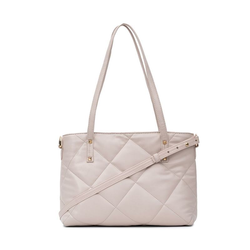 Buy NUFA Cream Quilted Handbag Online