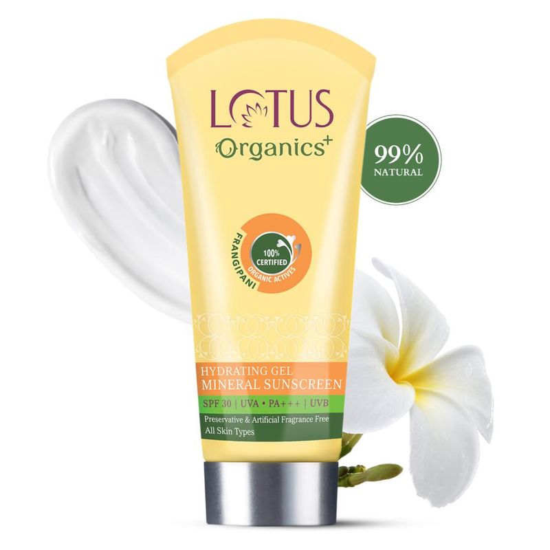 Buy Lotus Organics Hydrating Gel Mineral Sunscreen SPF 30 PA +++ Online
